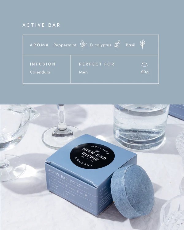 High End Hippie Active Bar 3-in-1 | Shampoo, Body & Shave Bar – The ...